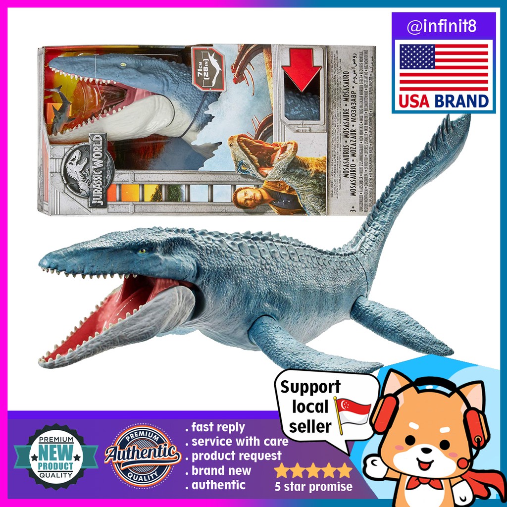 [sg stock] 100% authentic Jurassic World Real Feel Mosasaurus Figure ...