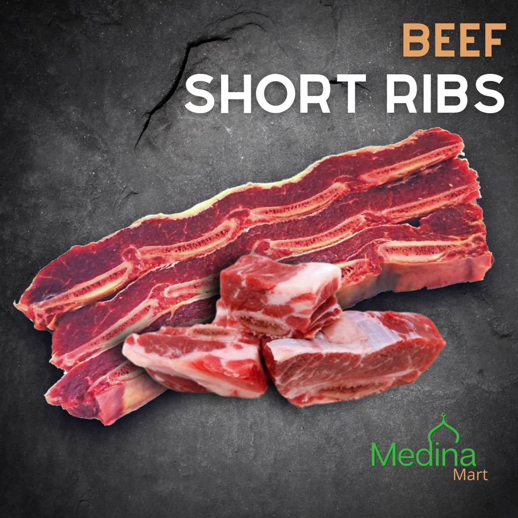 Halal Grass Fed Australian Beef Short Ribs (Rusuk) (1KG) | Shopee Singapore