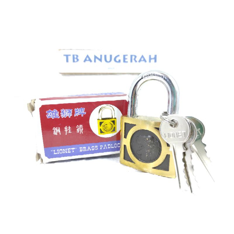 Lionet Padlock 50mm Short Neck (Full Brass) | Shopee Singapore