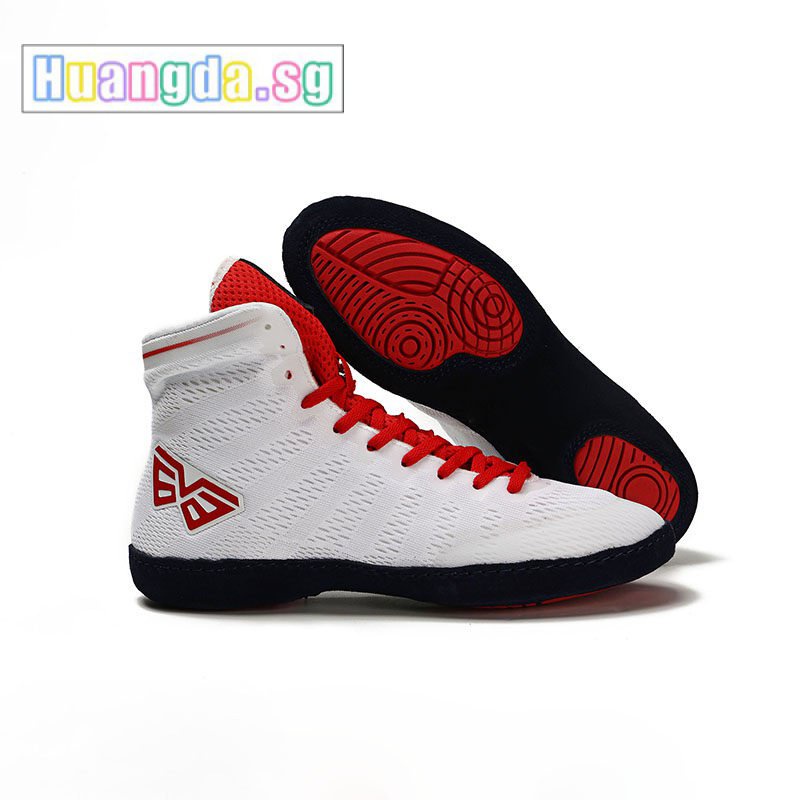 Men Professional Boxing Wrestling Shoes Rubber Outsole Wrestling ...