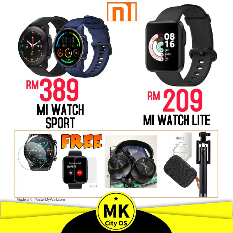 Xiaomi Mi Watch Sport Version 1.39'' AMOLED Display Built-in GPS 5ATM ...