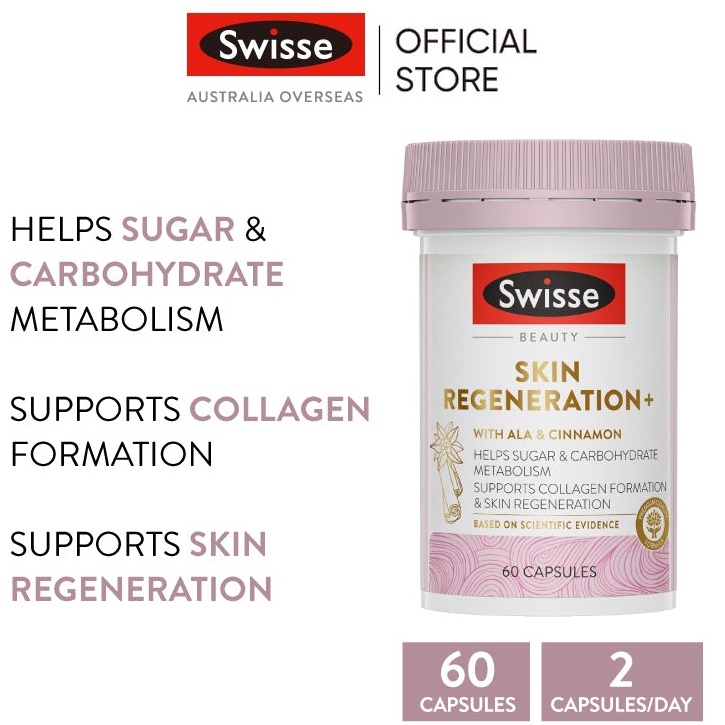Swisse Beauty Skin Regeneration+ 60 Capsules (EXP:10 2026) | Shopee ...