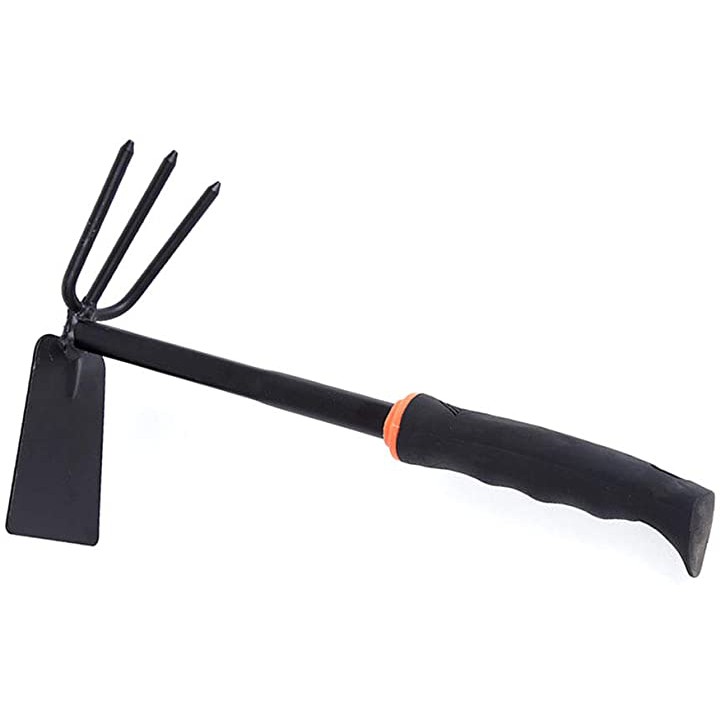 Black Rubber Handle Garden Hoe x Rake(2 Sided Head) | Shopee Singapore
