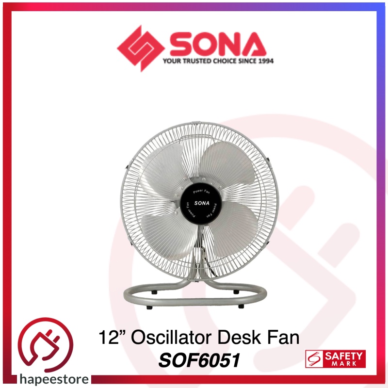 Sona 12 Inch Power Desk Fan - SOF6051 SOF 6051 C SOF6051C (5 Years ...