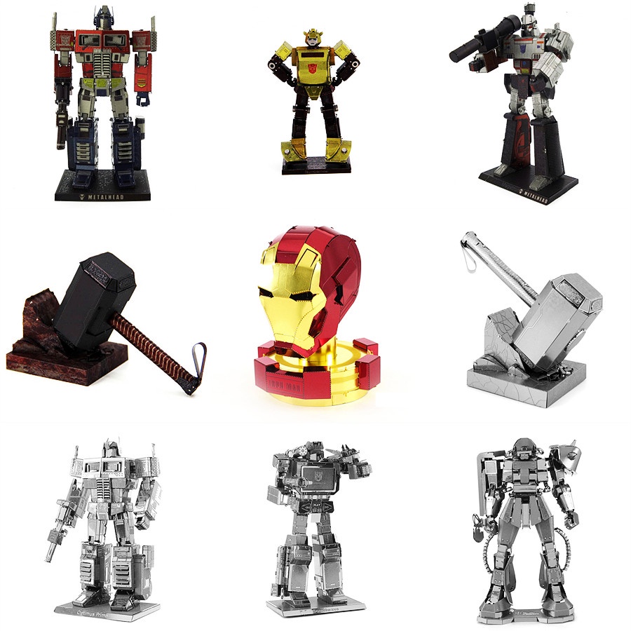 Marvel 3D Metal Assembly Model DIY Puzzle Super Hero Thanos Spider-Man ...