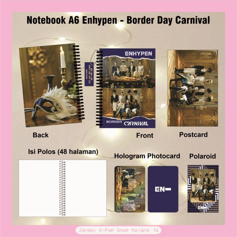 Enhypen Mini Notebook - Border Carnival (Drunk Dazed) | Enhypen Border ...