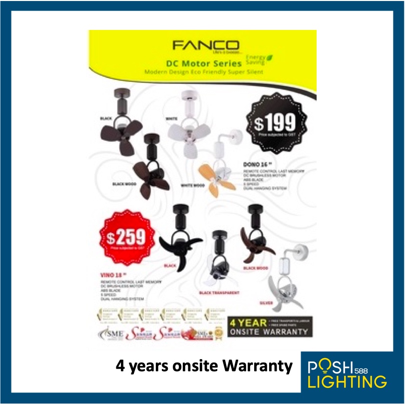 2022 FANCO Designer Corner Fan DONO 4yrs Warranty | Shopee Singapore