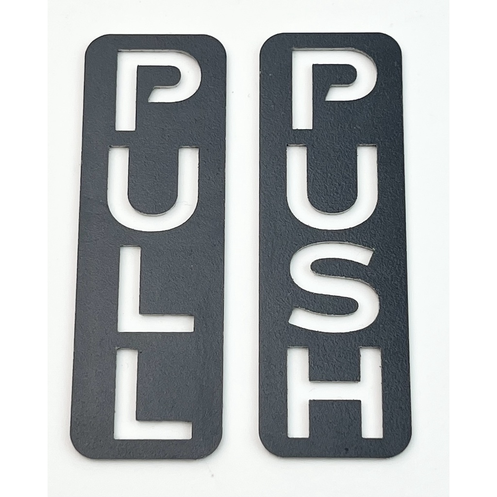 PUSH & PULL – Laser Cut GREY Acrylic Door sIGN | Shopee Singapore