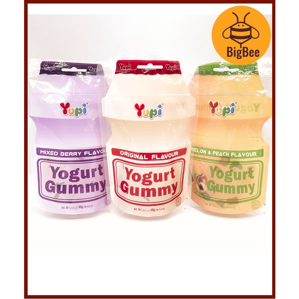 Yupi Yogurt Gummy - 40g x 3pkts Original / Mixed Berry / Melon & Peach ...