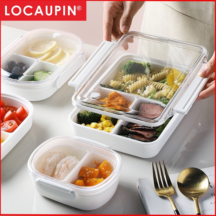 Locaupin BPA FREE Salad Food Container Box with Removable Tray, for ...