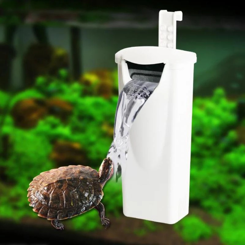 220V 3W Waterfall Aquarium Fitler Turtle Fish Tank Low Water Level ...