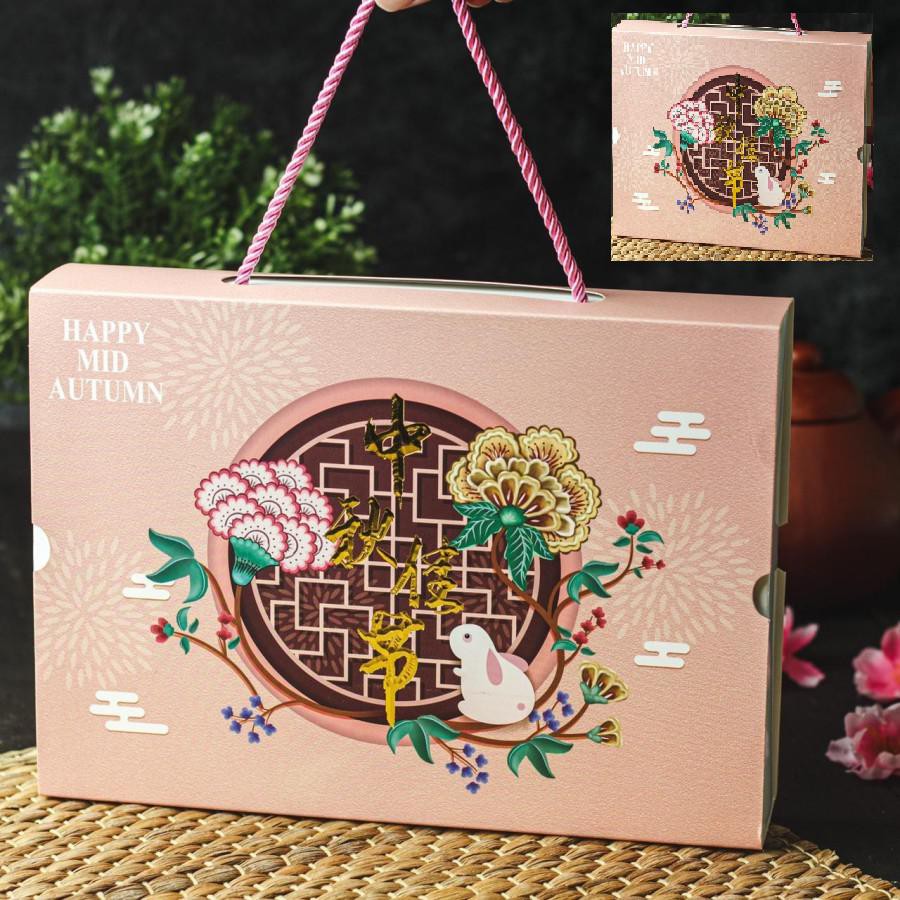 Mooncake Box Mooncake/Mooncake Box/Mooncake packaging/Peacock Pink ...