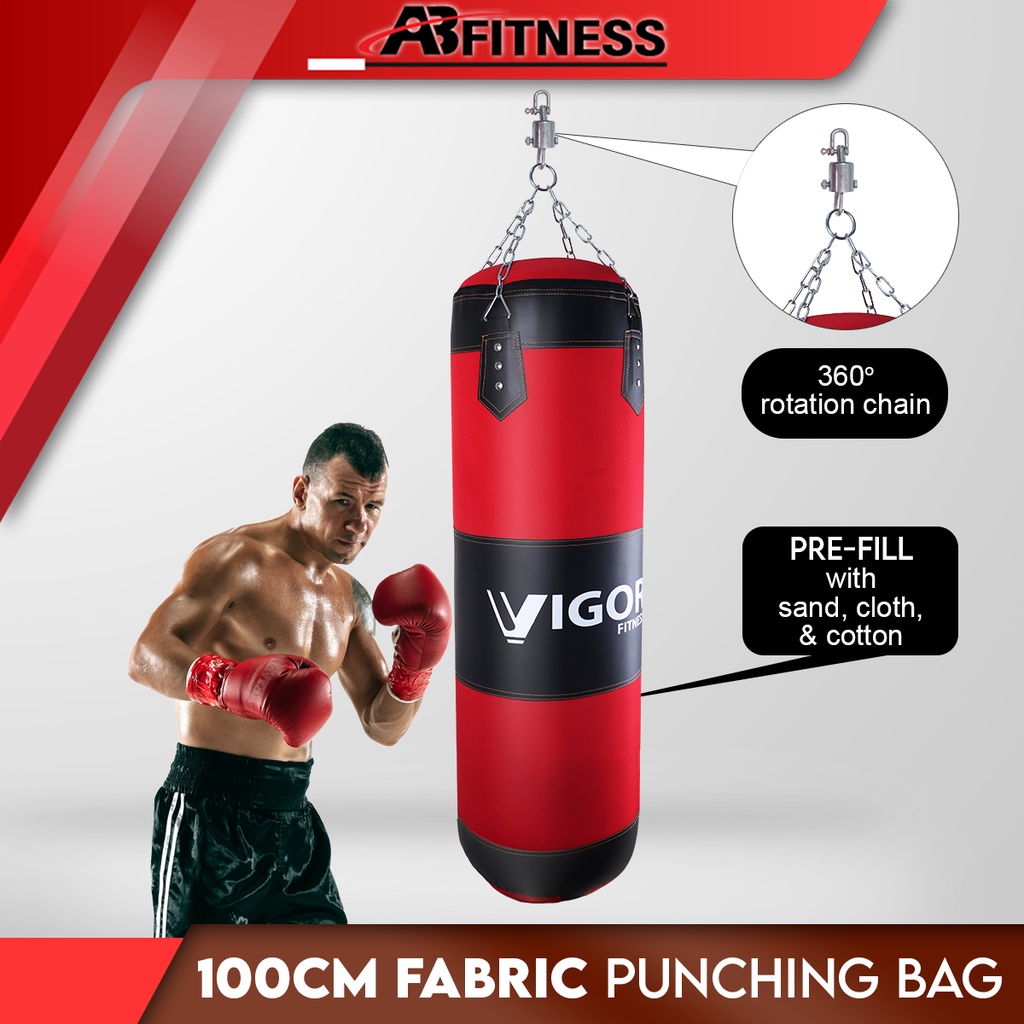 Punching Bag Fabric Filled (100cm) | Shopee Singapore