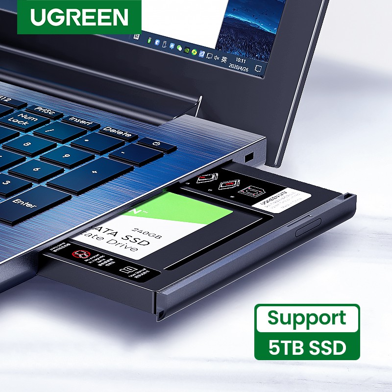 UGREEN HDD Caddy 9.5mm Universal SATA 3.0 HDD Caddy for 2.5" 5TB SSD ...