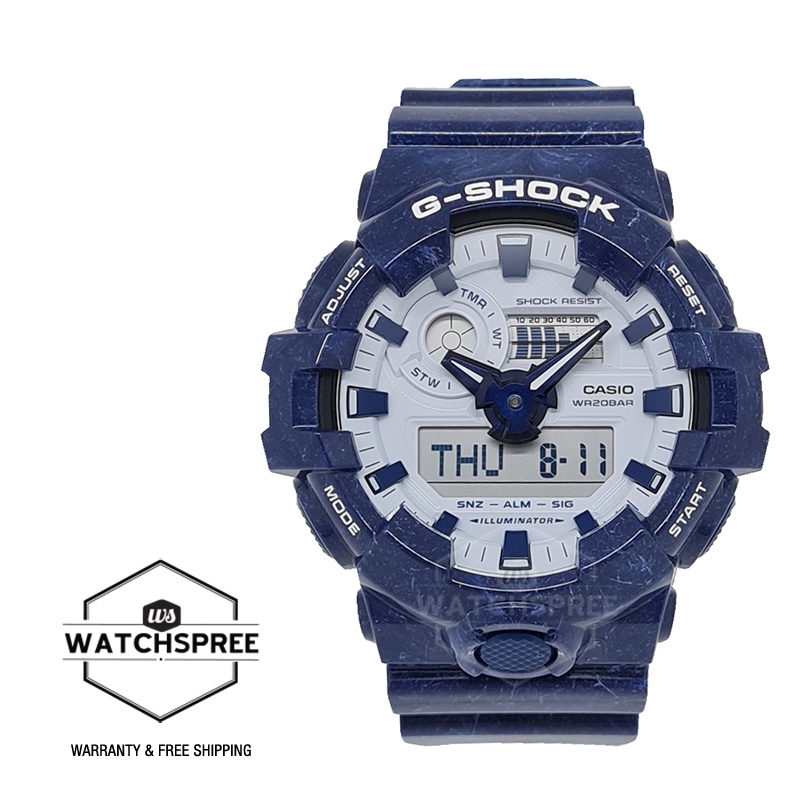 Casio G-Shock Special Colour Model GA-700 Lineup Blue Resin Band Watch ...