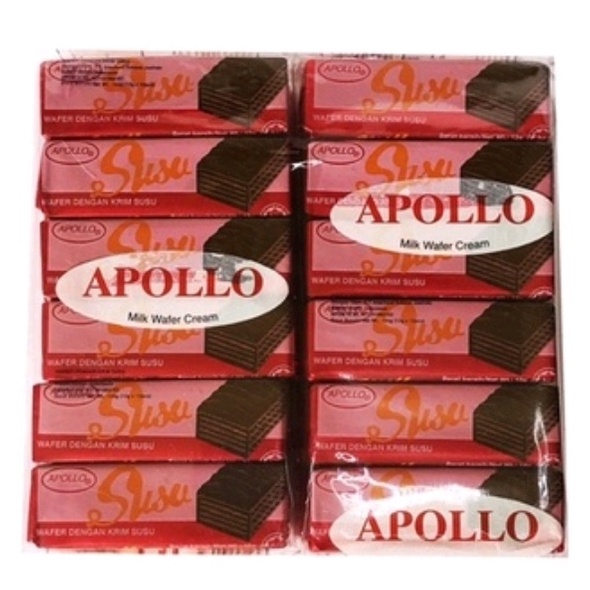 Apollo Chocolate/Milk Wafer 12pcs Chocolate Wafer | Shopee Singapore
