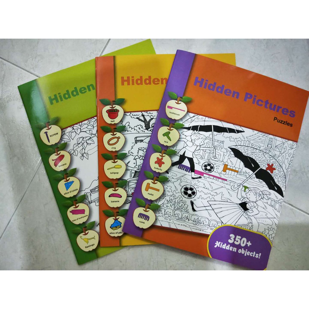1 Set 3 Books Hidden Pictures Books/Early Learning Vocabulary 32pg ...