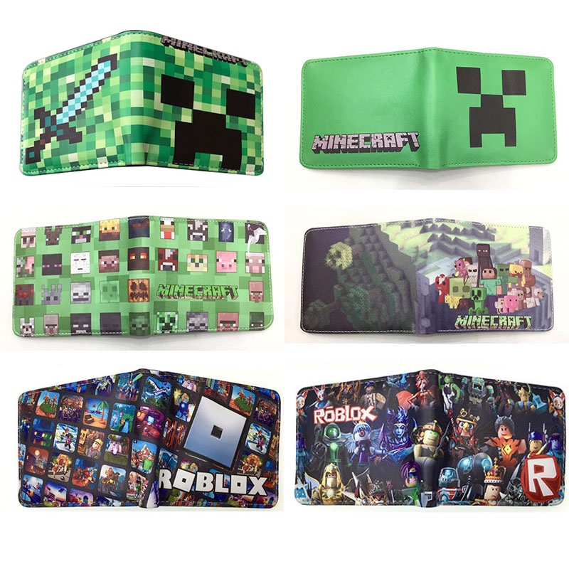 Game Minecraft Roblox Figure Wallet Card Holder Cute Cartoon Anime ...