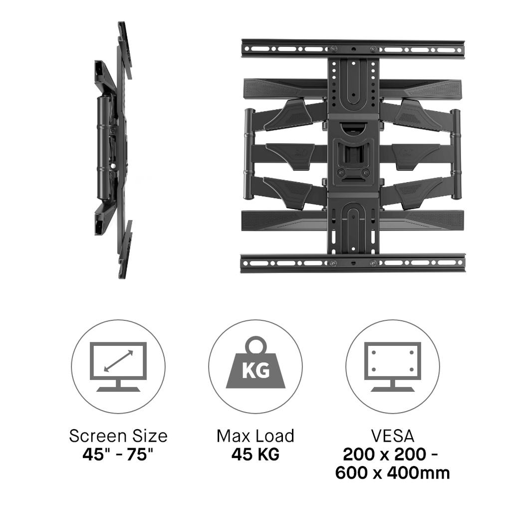 North Bayou NB TV Bracket, Bracket Swivel, NBP6 for 45 to 80 inches ...