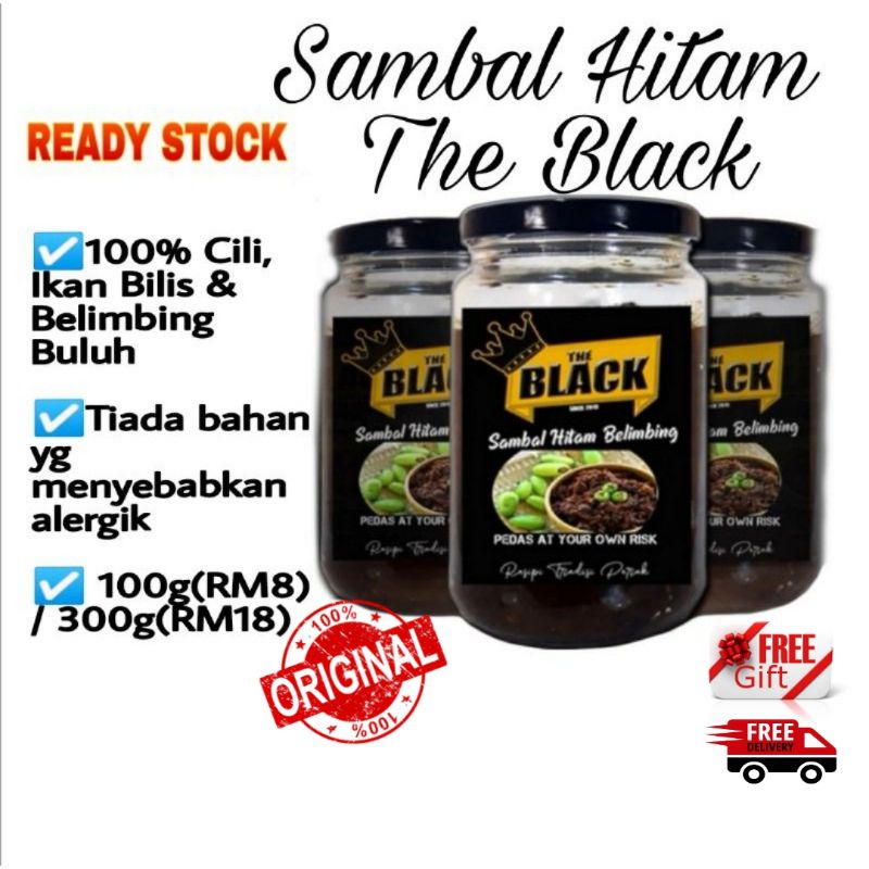 SAMBAL HITAM BELIMBING BULUH / SAMBAL BLACK / THE BLACK SAMBAL | Shopee ...