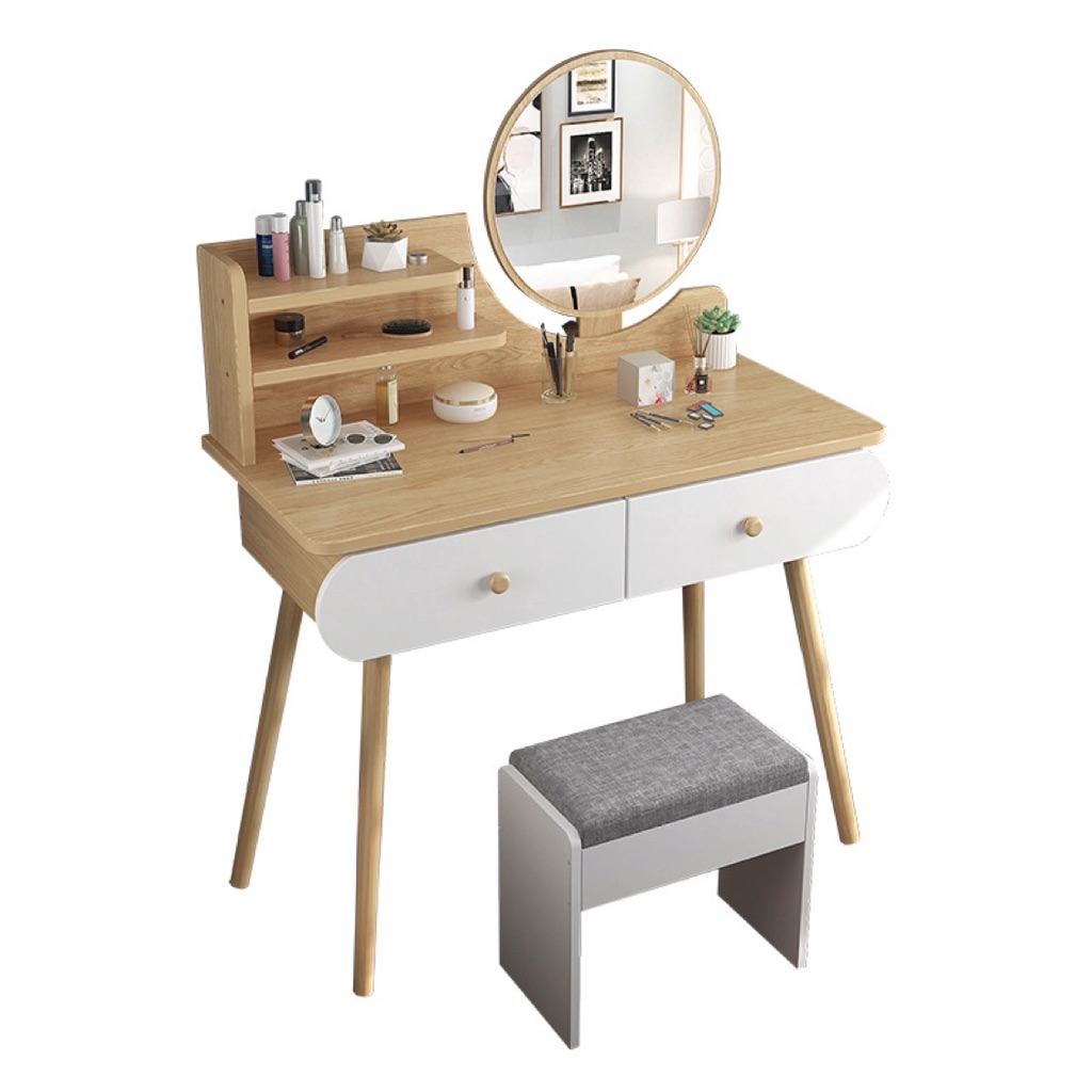 SHEEP Nordic Dressing Table With LED Mirror Bedroom Furniture Makeup ...