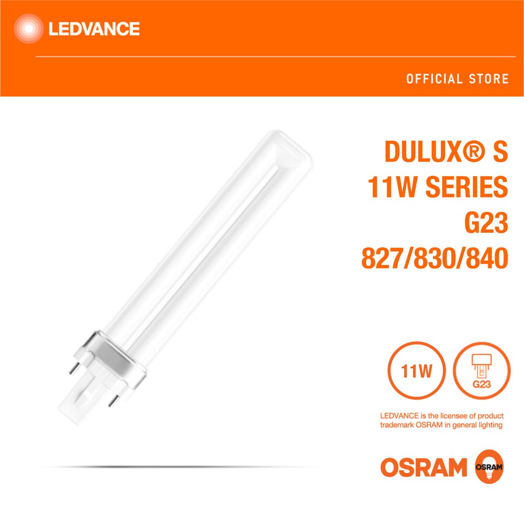 OSRAM Fluorescent DULUX® S 11W G23 (2700K/4000K/6500K) | Shopee Singapore