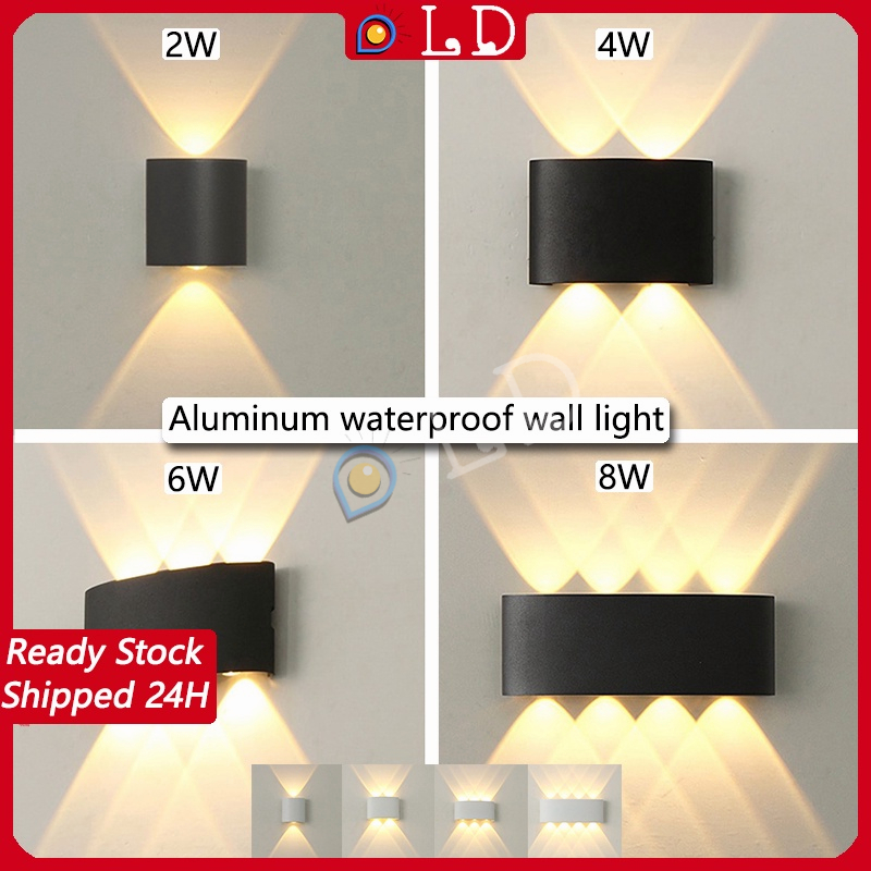Aluminum LED Wall Lamp Lampu Dinding Lampu Effect Effect Light ...