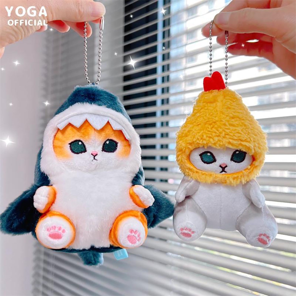 Kawaii Mofusand Anime Hobby Tempura Fried Shrimp Shark Cat Plush Doll ...