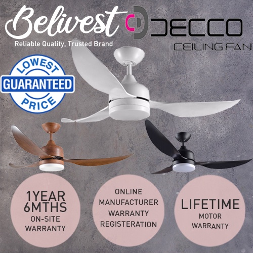 (CLIMATE VOUCHER) DECCO Gold Coast DC Motor Ceiling Fan With LED- 3 ...