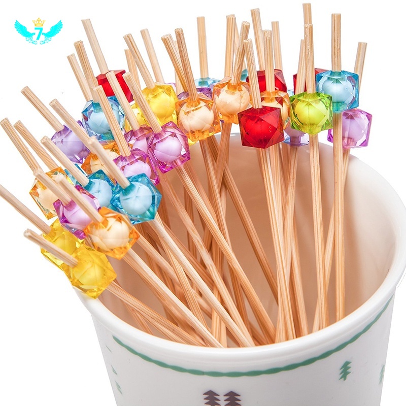 AILEXI Cocktail Sticks 100 Counts Wooden Toothpicks Party Supplies ...