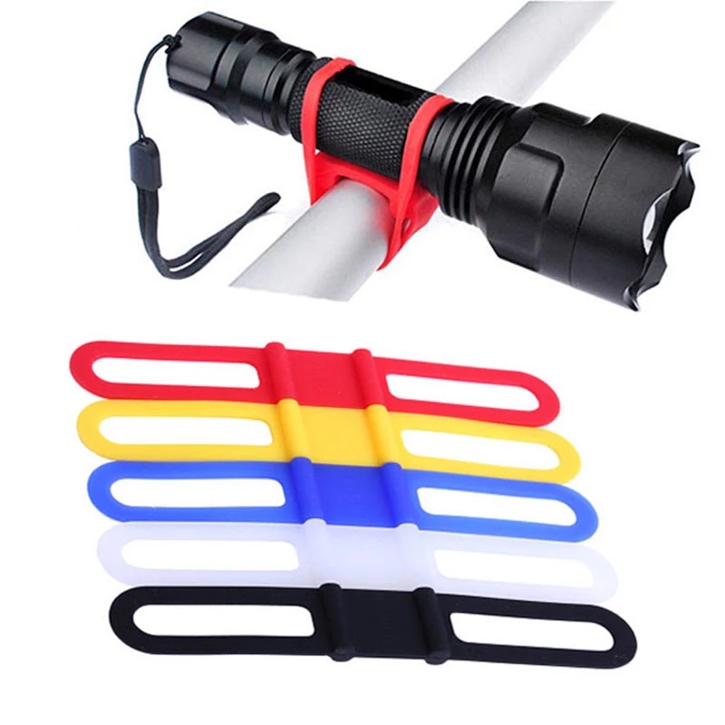 Bike Bicycle Silicone Band Flash Light Flashlight Phone Strap Tie ...
