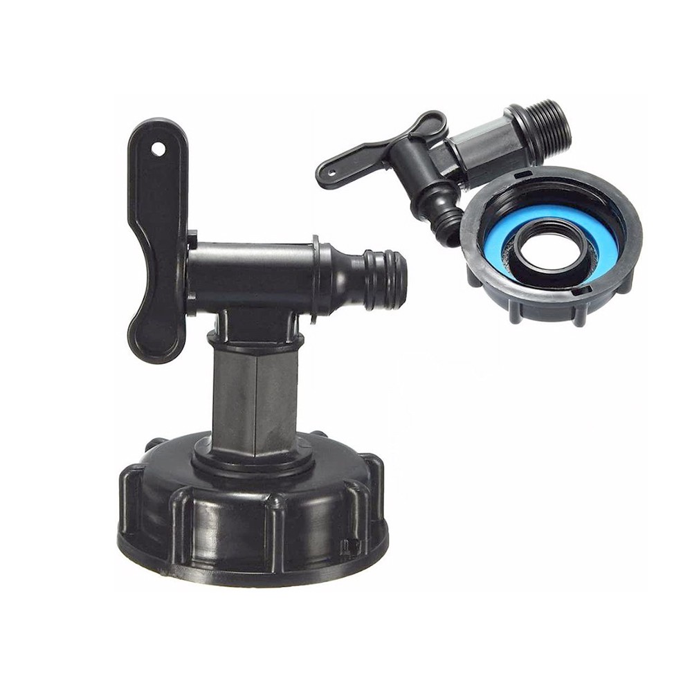 1 Pcs 3/4" Thread Plastic IBC Tank Tap 1000L IBC To 16mm Adapter Garden ...