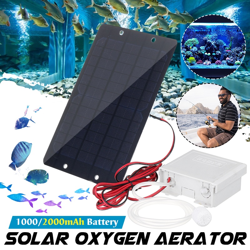 Solar Power Oxygenator Fish Tank Oxygenator Water Oxygen Pump Aquarium ...