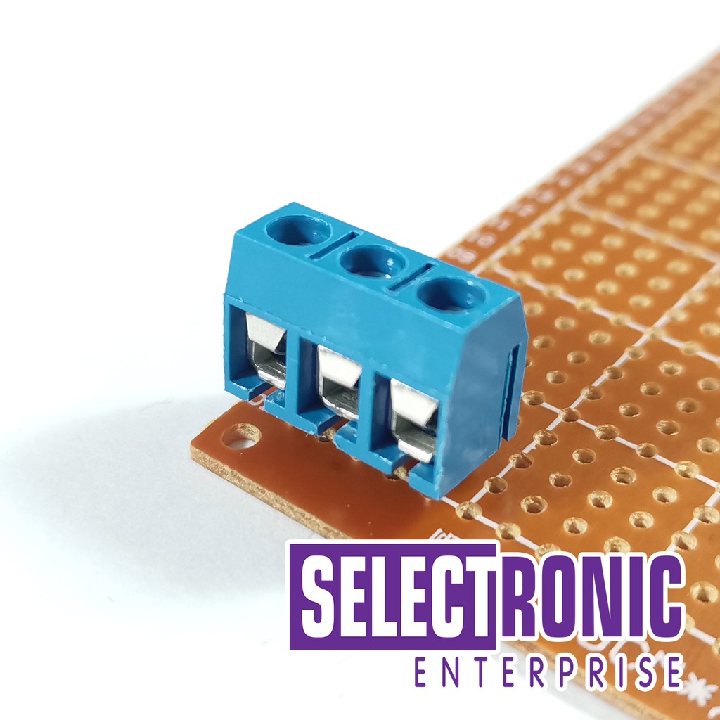 PCB Terminal Block Blue 3P 3 Ways Screw | Shopee Singapore