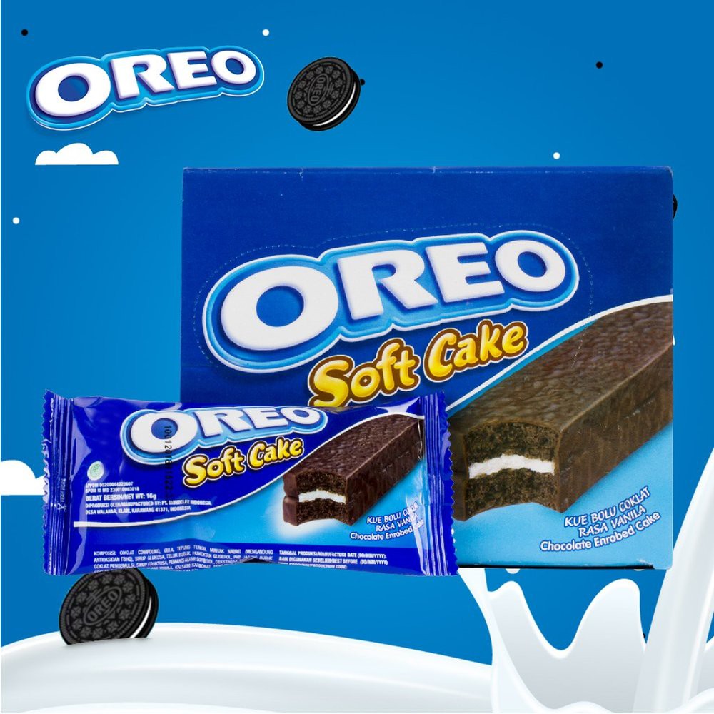 Oreo Soft Cake Sponge Chocolate Vanilla Box (12's) | Shopee Singapore