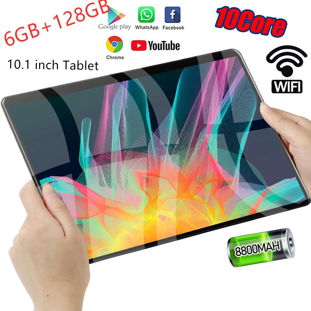 6GB 128GB 10.1 Inch Android 8.1 Tablet PC 10 Core Net class HD Wifi SIM ...