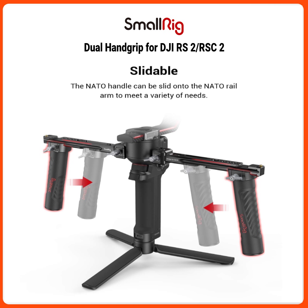 SmallRig Dual Handle Handgrip for DJI RS 4, RS 4 Pro, RS 3 , RS 3 Pro, RS 2 , RSC 2 Gimbal 3027 ...