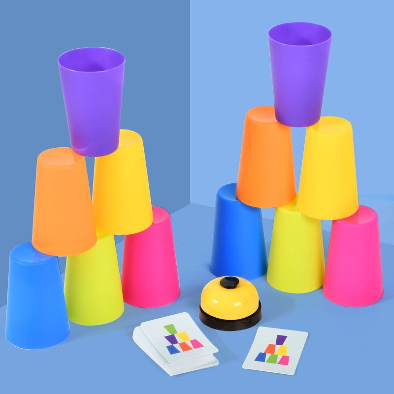 Stacked Cup Children Speed Stacked Cups Sports Folding Cup | Shopee ...
