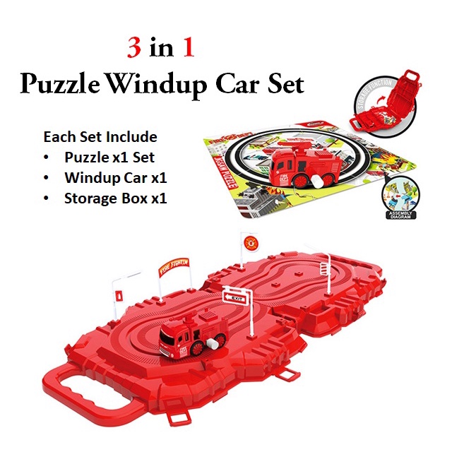 💖🧩🚗 3 in 1 - PUZZLES + CAR + Track + STORAGE BOX SET 🧩💖 Educational ...
