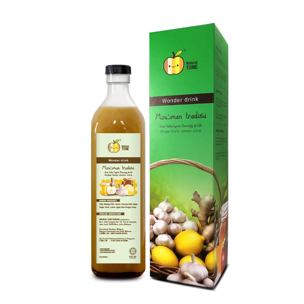 Natural Tone Wonder Drink Jus Halia Lemon Bawang Putih 375ml / 750ml ...