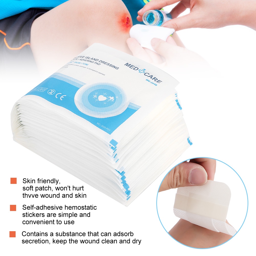 50Pcs/pack Waterproof Breathable Wound Dressing Patch Medical Sterile ...