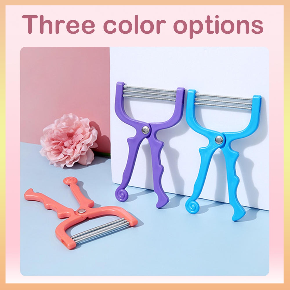 Facial Hair Removal Tool, Facial Grooming 3 Spring Threading Stick ...