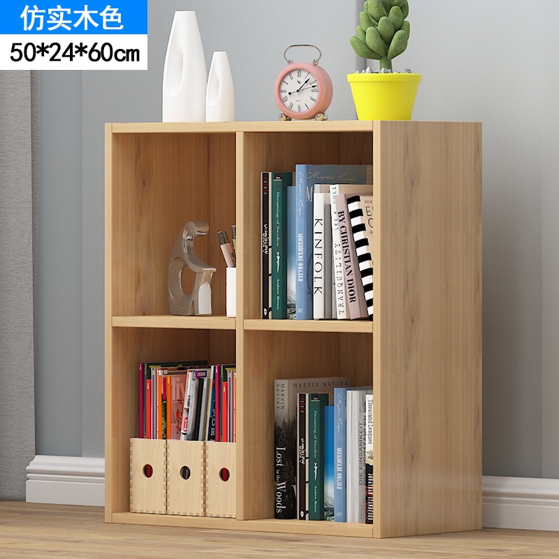 HS Simple Small Bookshelf Creative Shelves Bay Window Bedroom Wooden ...