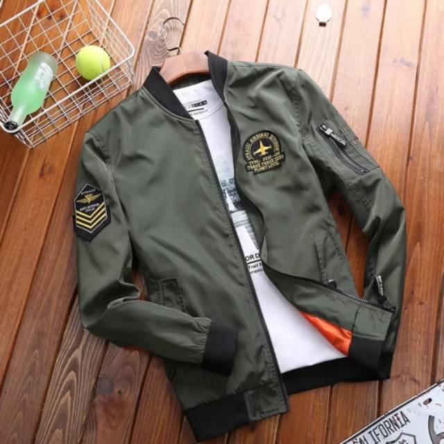 Bomber PILOT JACKET BOMBER JACKET | Shopee Singapore
