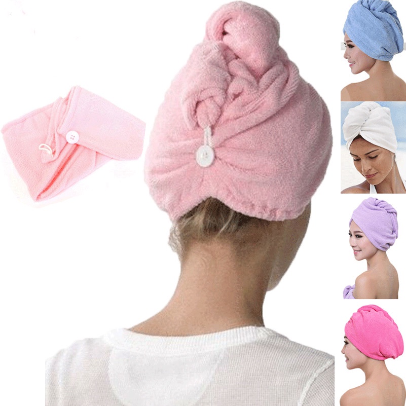 Quick Dry Hair Swimming Towel Absorbent Towel Cap Turban Wrap Soft ...