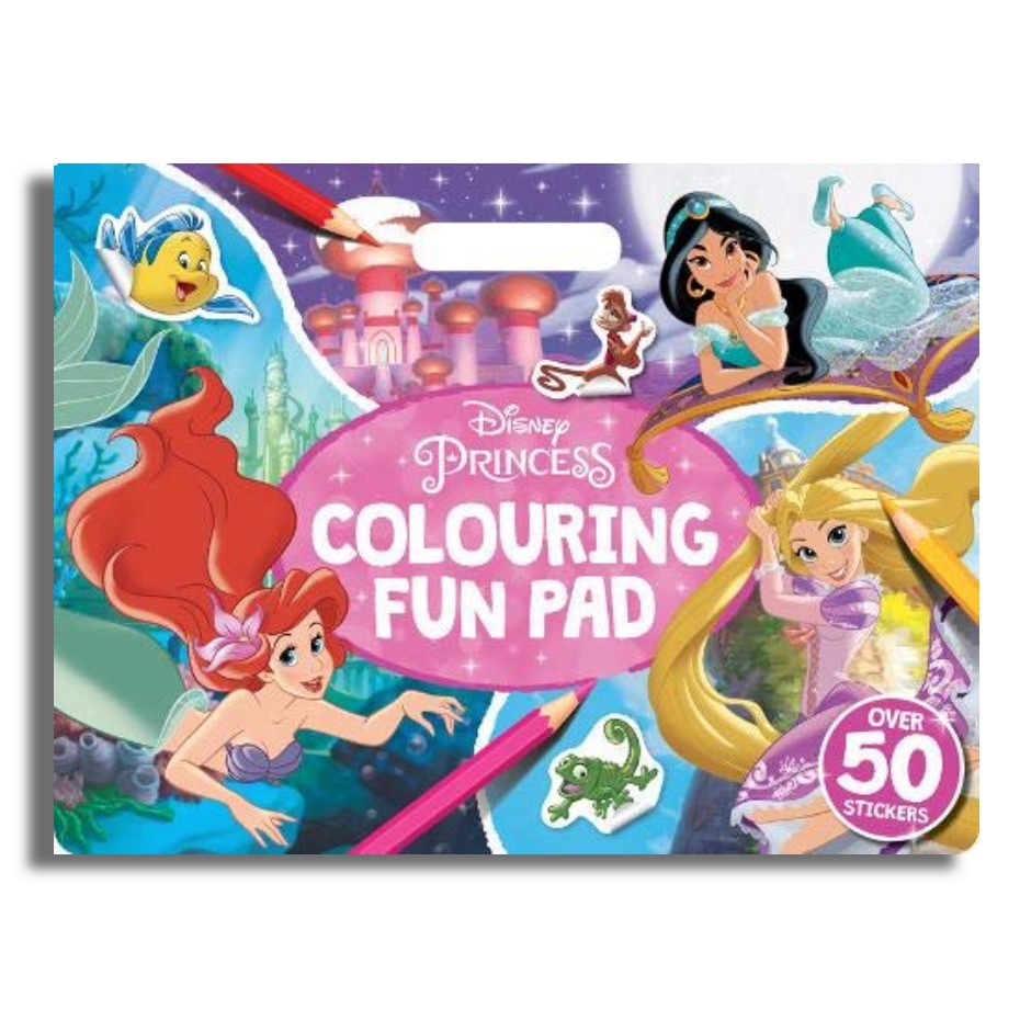 Disney Princess Coloring Fun Pad Giant Coloring Book with Stickers ...