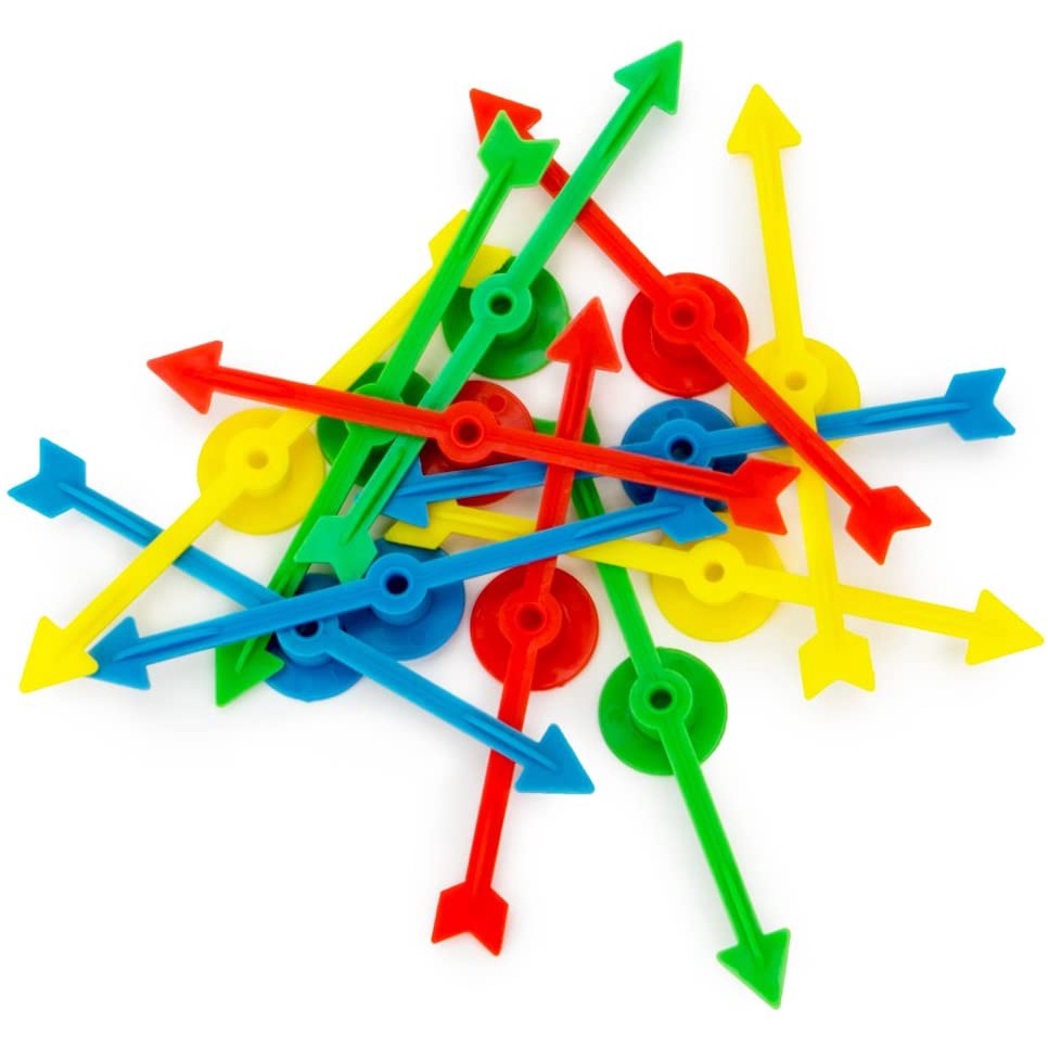 Right To Learn 12-pack 4-inch Arrow Game Spinners in 4 Rainbow Colors ...