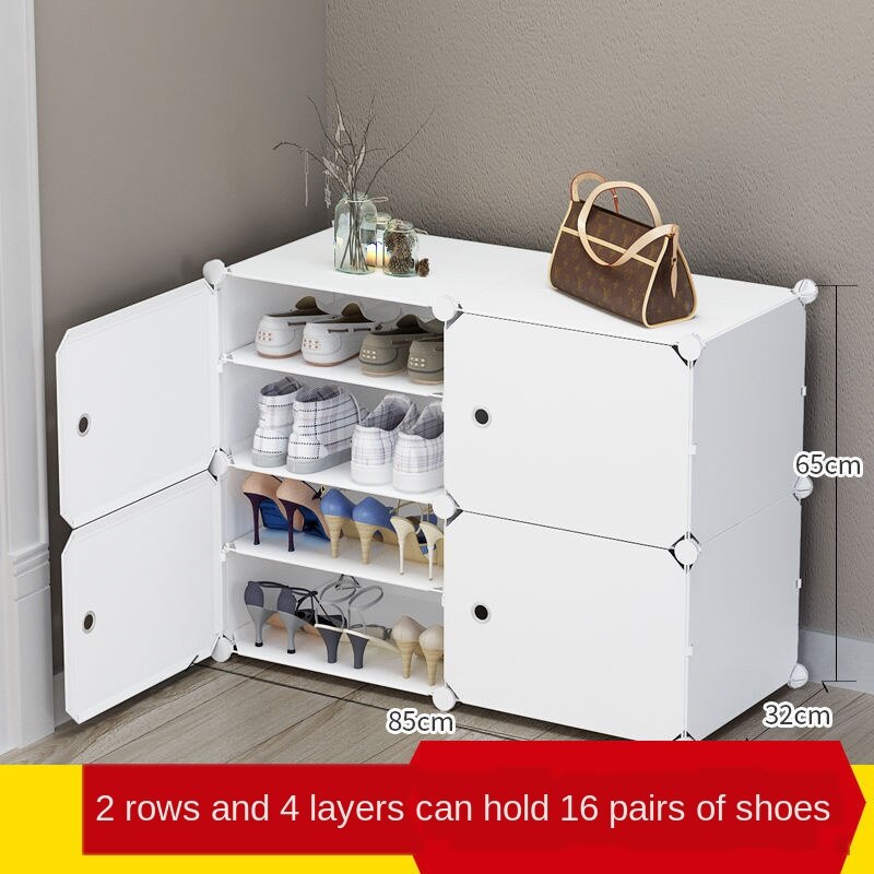 Plastic shoe cabinet shoes rack outdoor Simple household multi-Layer ...