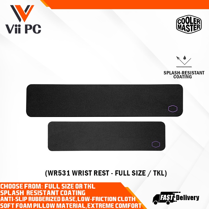 Cooler Master WR531 Wrist Rest, Low-friction Surface, Splash-resistant ...