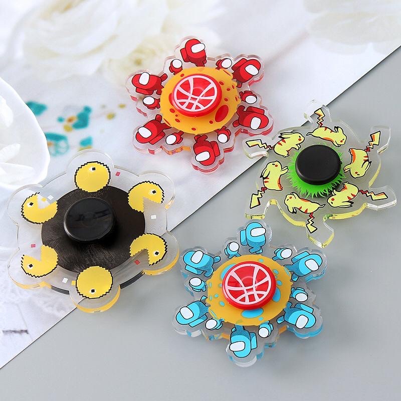 V021 3D Rotating Fidget SPINNER various real moving characters | Shopee ...